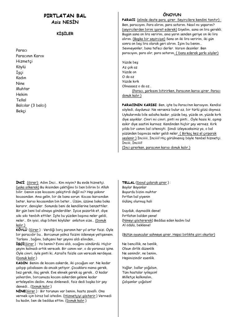 Pırtlatan Bal | PDF