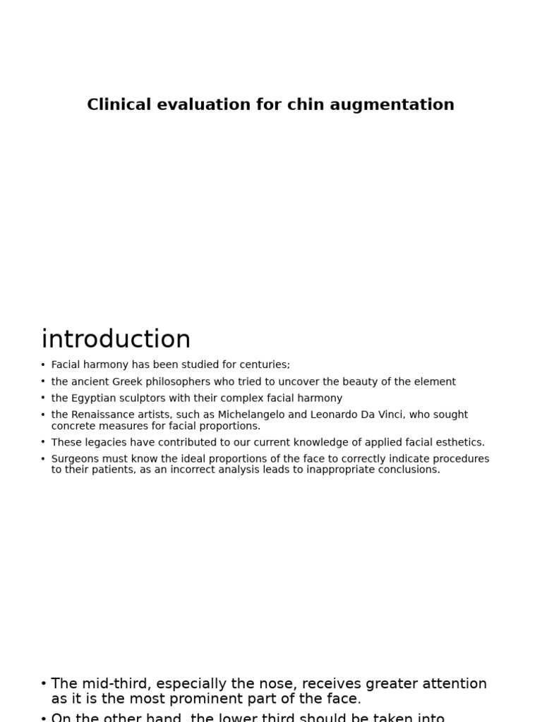 Chin Measurement | PDF