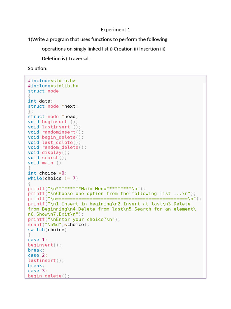 DS Lab Mannual | PDF | Queue (Abstract Data Type) | Algorithms And Data Structures