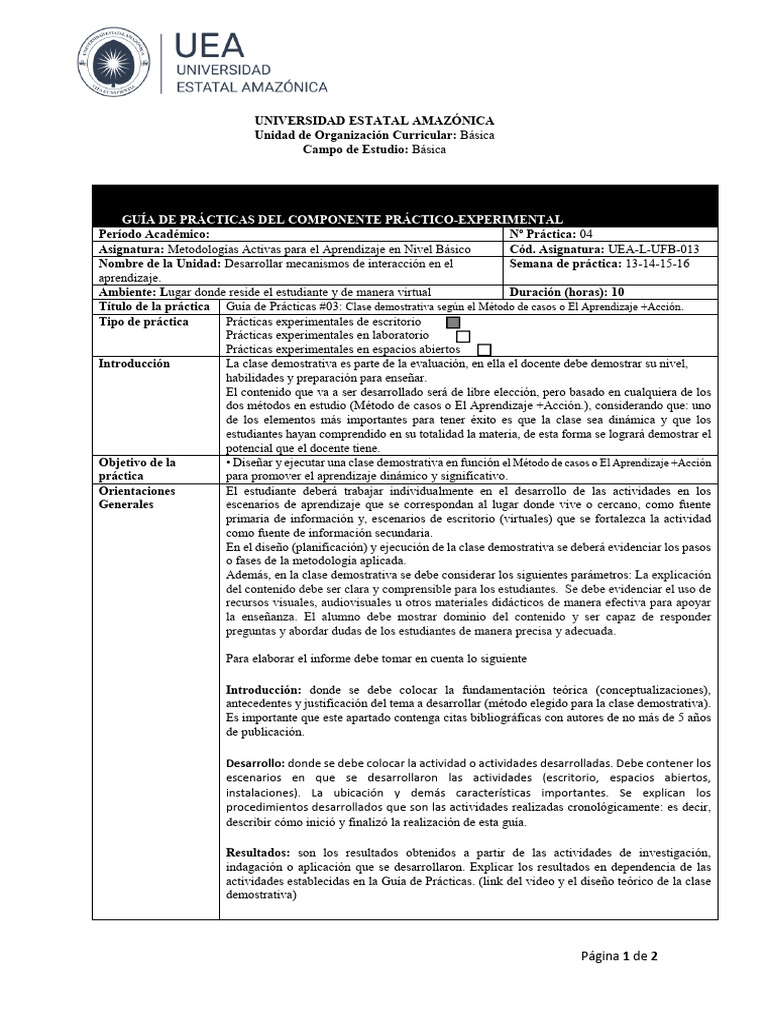 Guía4 - Metodologías Basica - 2024 | PDF