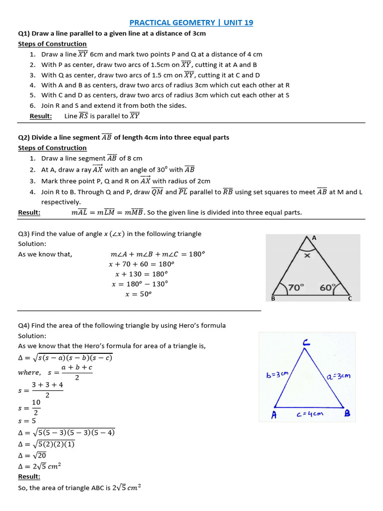 Practical Geometry | PDF | Teaching Methods & Materials
