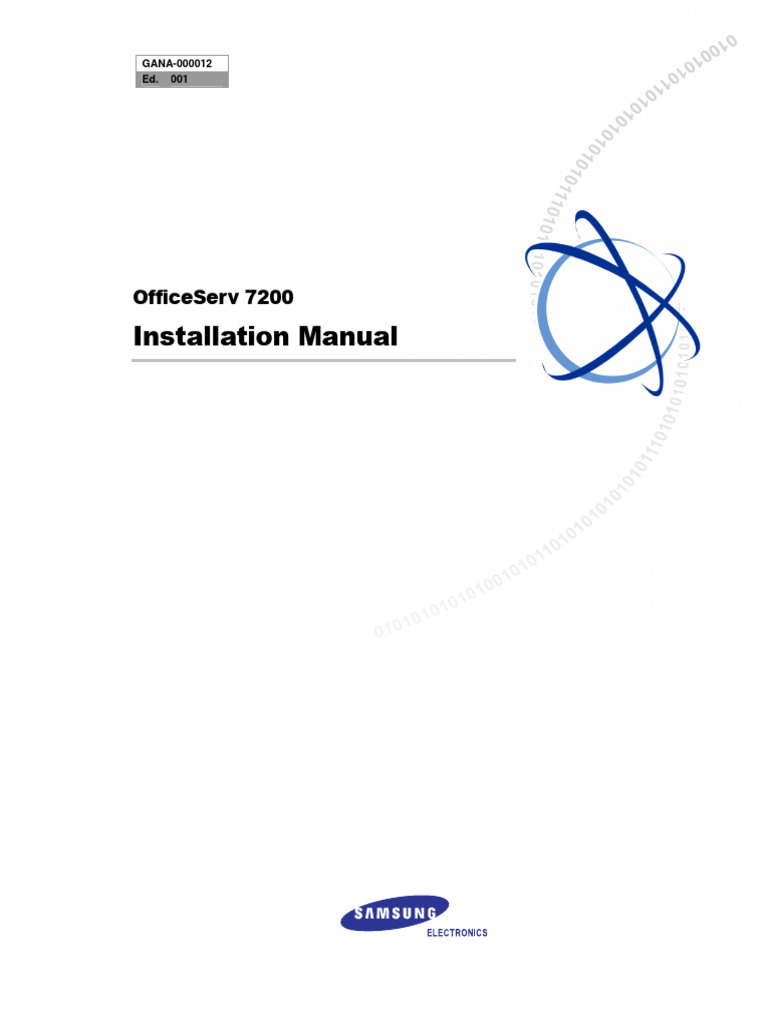 OfficeServ 7200 Installation Manual - ED.01 | PDF