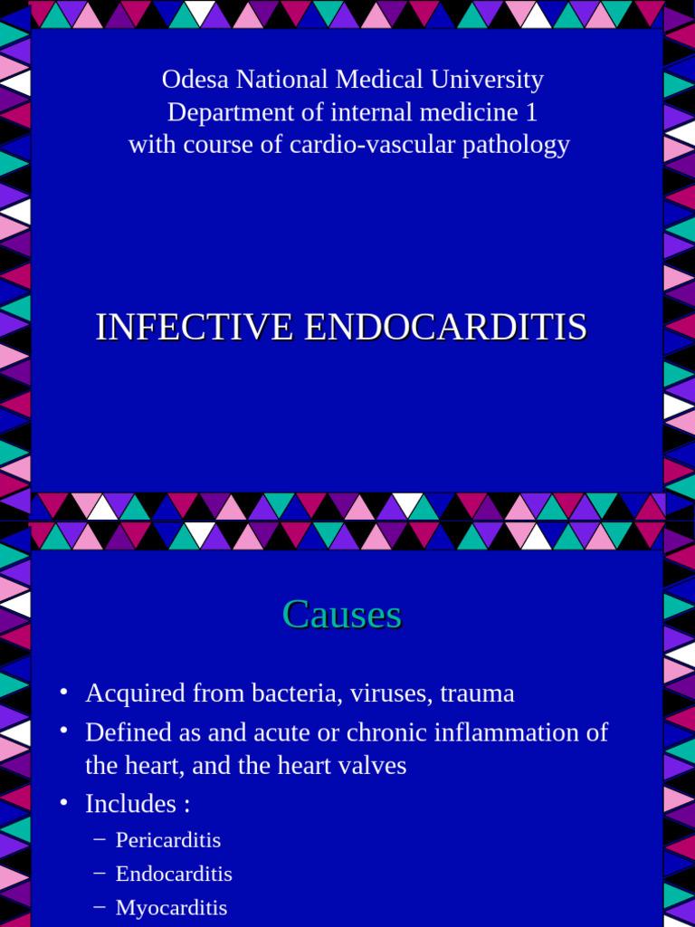 Lecture 11 Infective Endocarditis | PDF | Heart | Cooking, Food & Wine