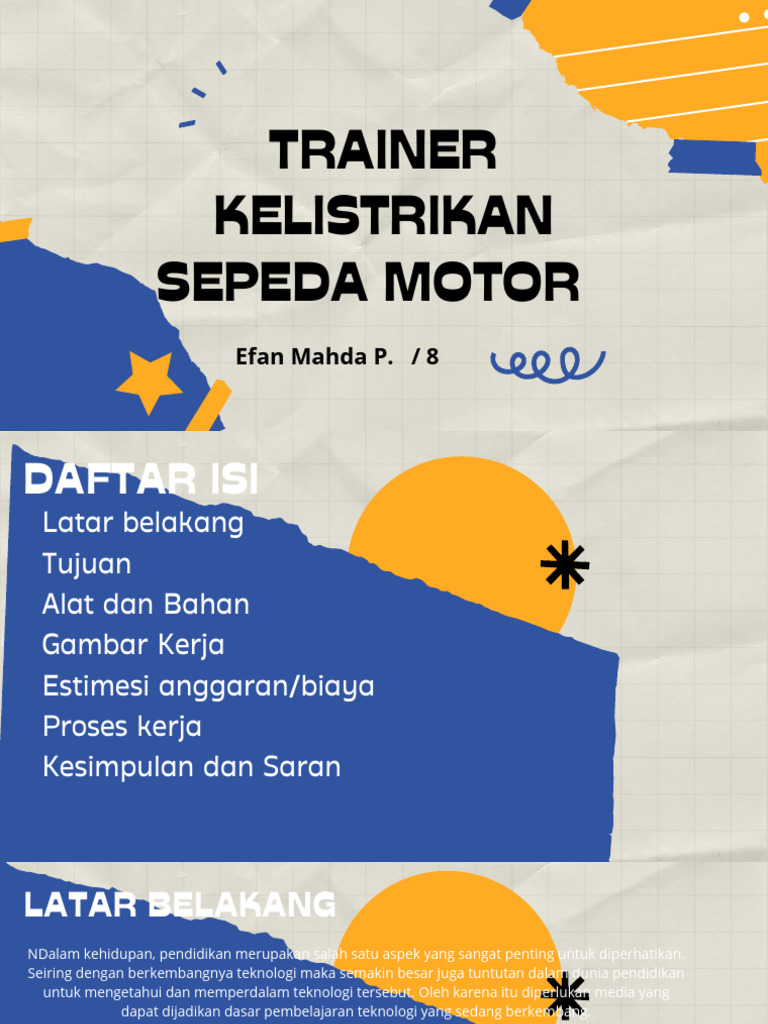 Trainer Kelistrikan Sepeda Motor: Efan Mahda P. / 8 | PDF
