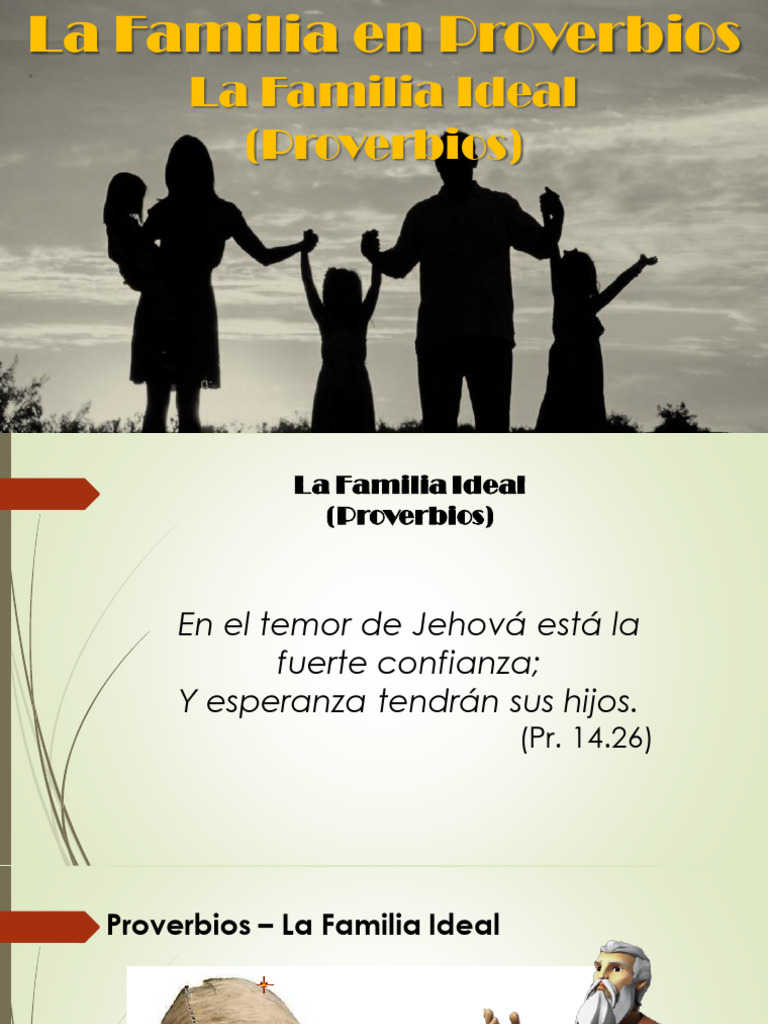 15 La Familia en Proverbios La Familia Ideal Diapositivas | PDF