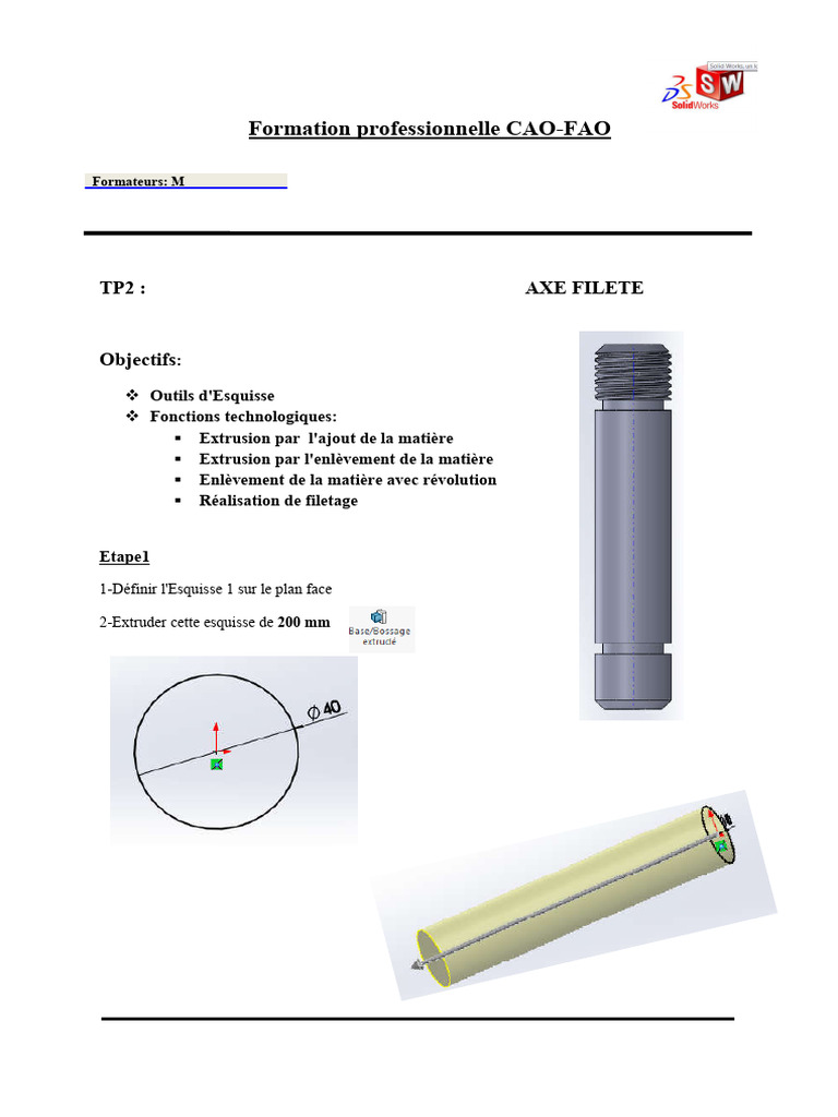 Formation Professionnelle CAO-FAO | PDF