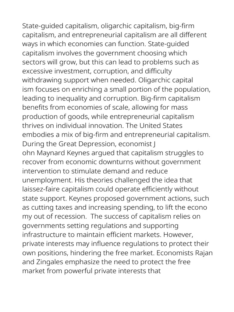 Capitalism | PDF