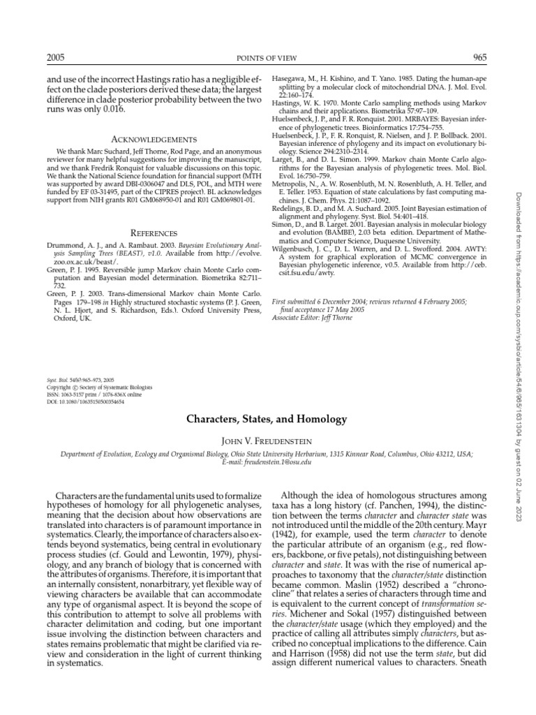 Characters, States, and Homology: Character Character State Character | PDF