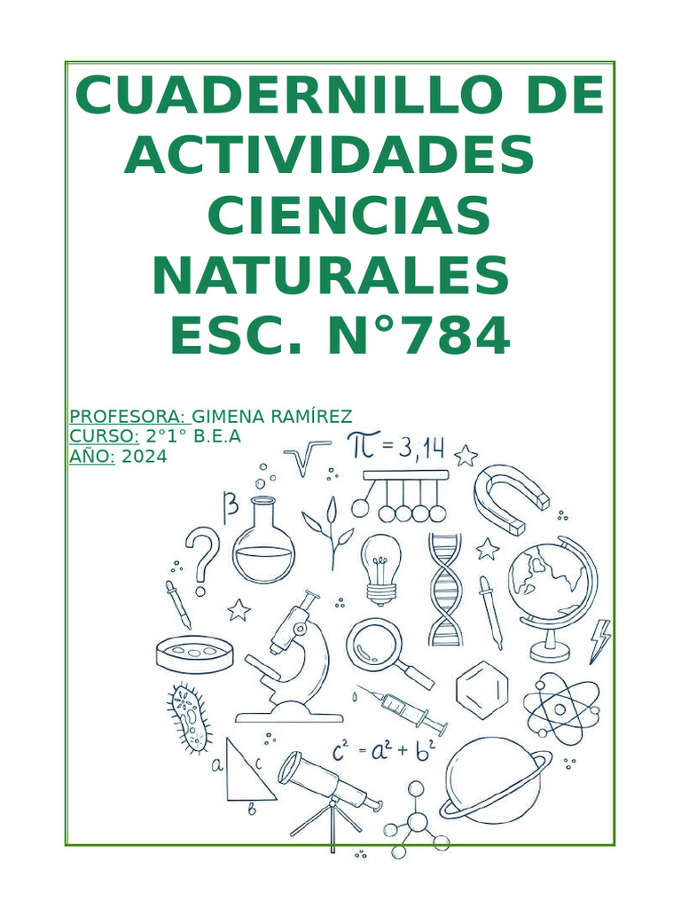 Cuadernillo 2°1° Bea-2024-Cs Naturales | PDF