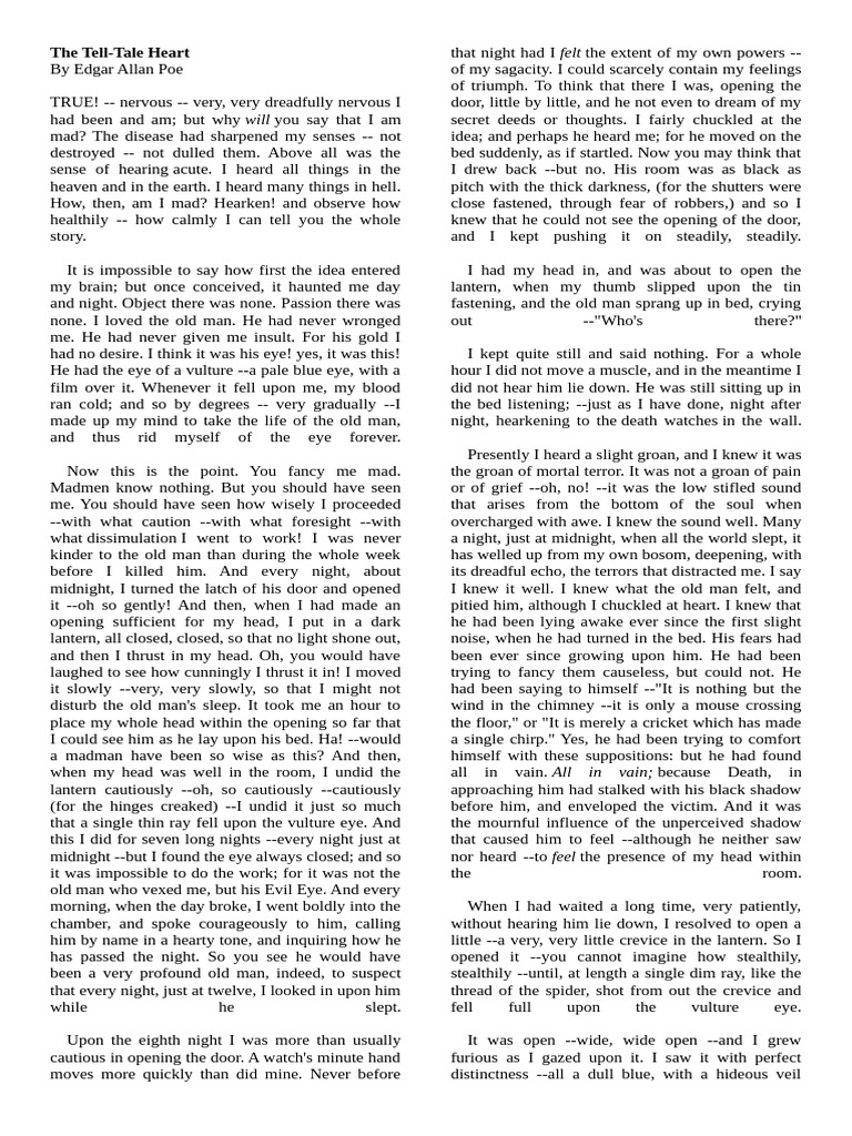 The-Tell-tale-Heart | PDF