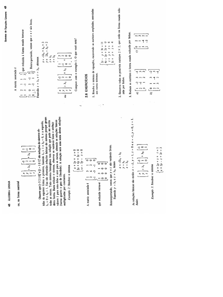 Lista de Exercícios - GA 2 | PDF