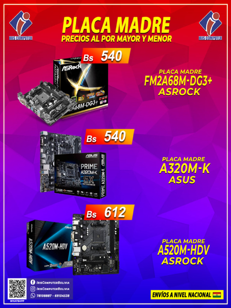 Placas Madre - 02.03.2024 - Iris Computer | PDF