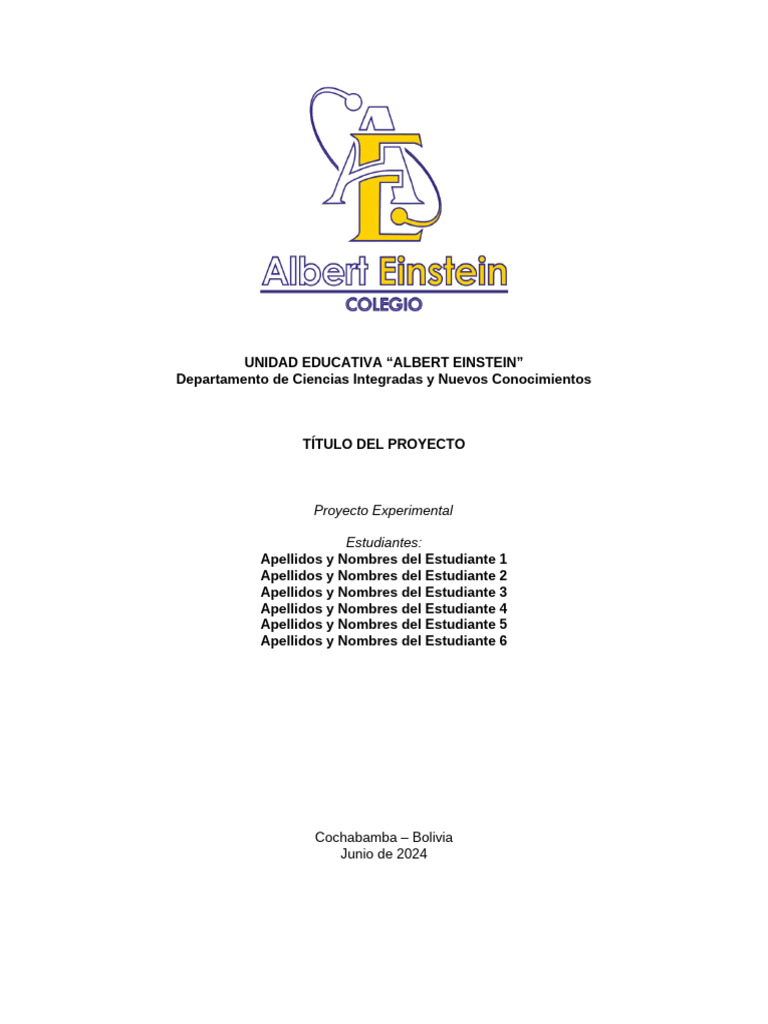 PROYECTO EXPERIMENTAL | PDF