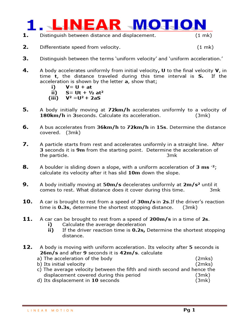 Form 3 Physics Topical Questions | PDF