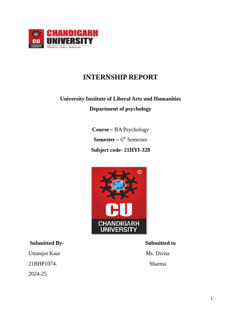 Internship report 2024, UT | PDF