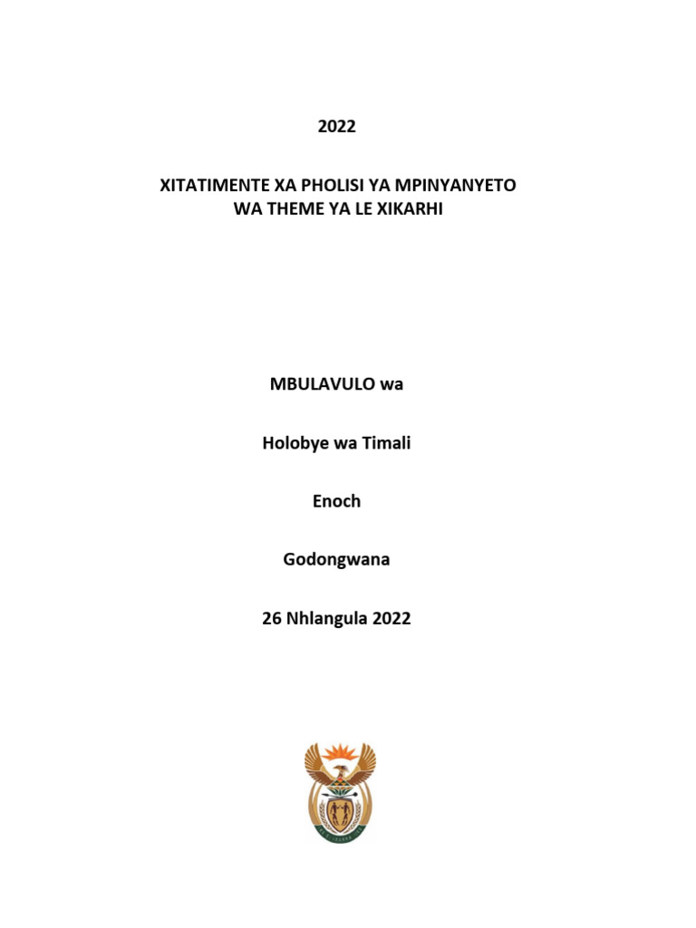 Xitsonga | PDF