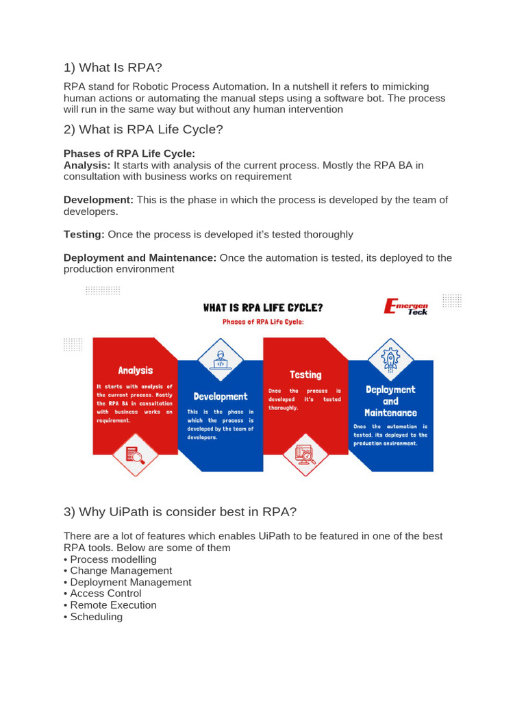 Uipath Interview Q & A | PDF