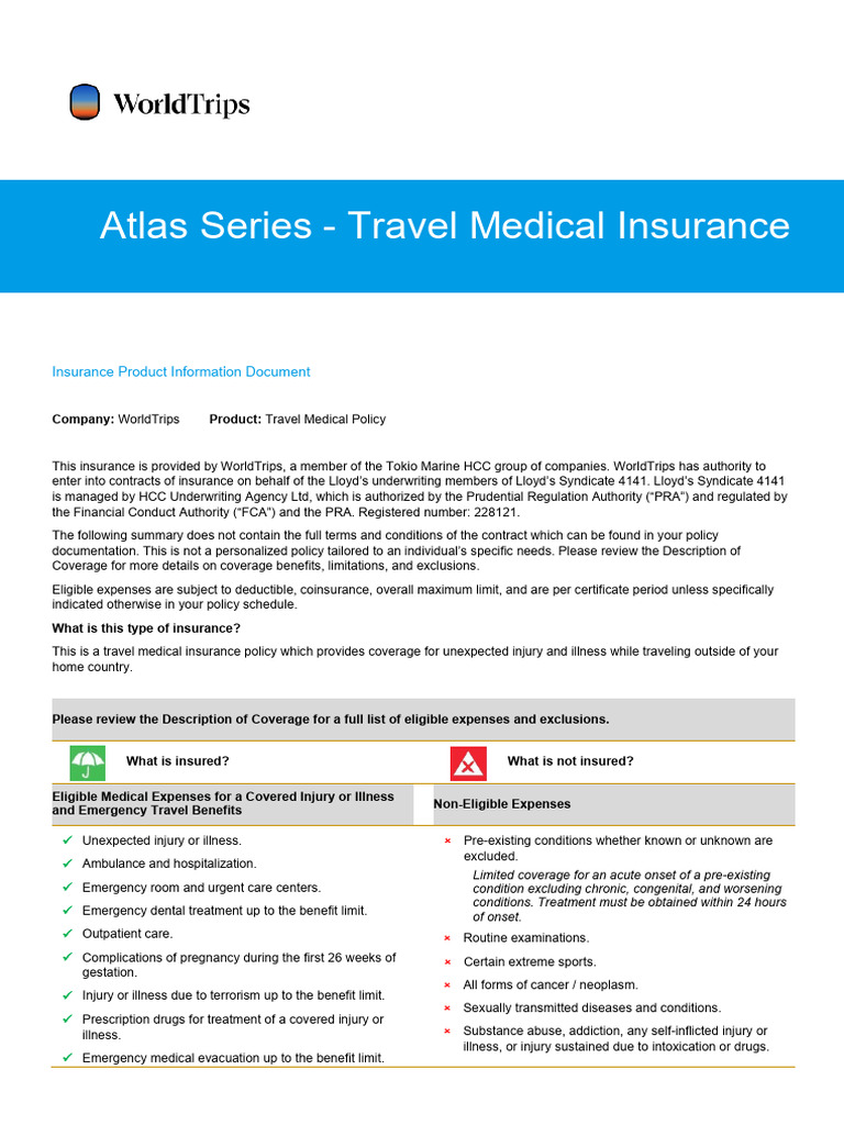 Atlas International Insurance Ipid | PDF