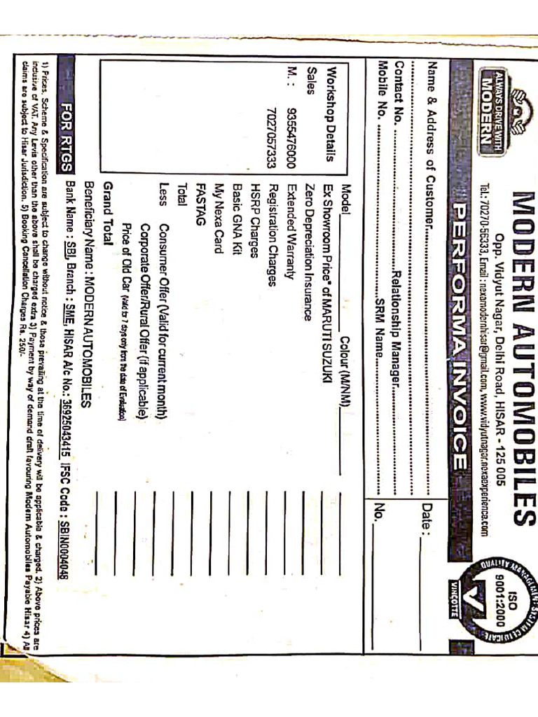 Modern Performa Invoice | PDF