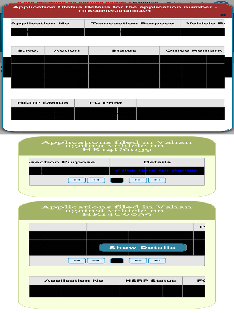 VAHAN 4.0 (Citizen Services) | PDF