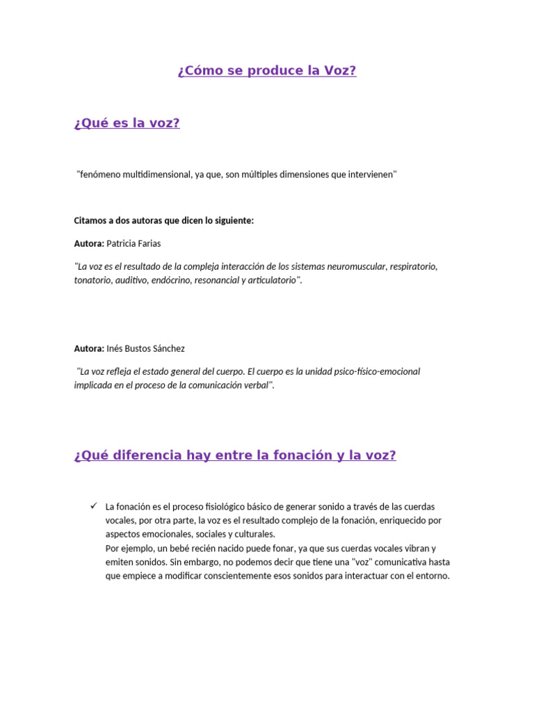Cómo Se Produce La Voz-1 | PDF | Laringe | Garganta Humana