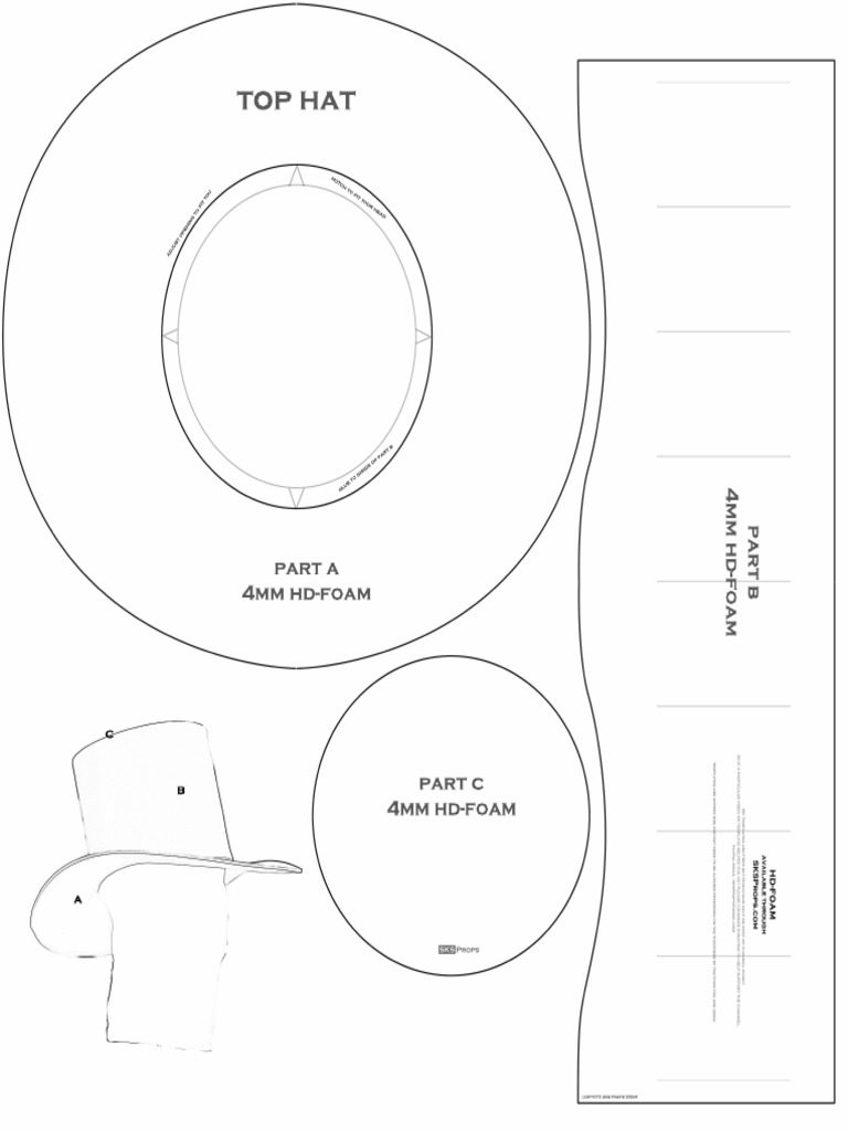 Scarecrow Hat Template SKS Props | PDF
