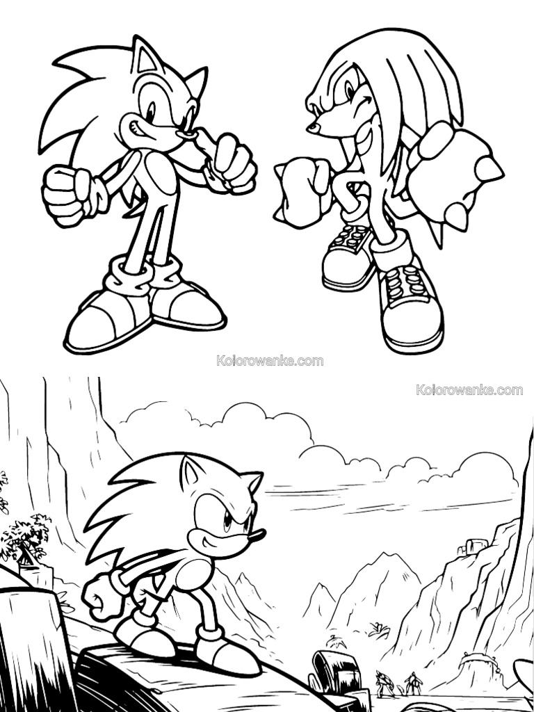 Sonic Kolorowanka 1 | PDF