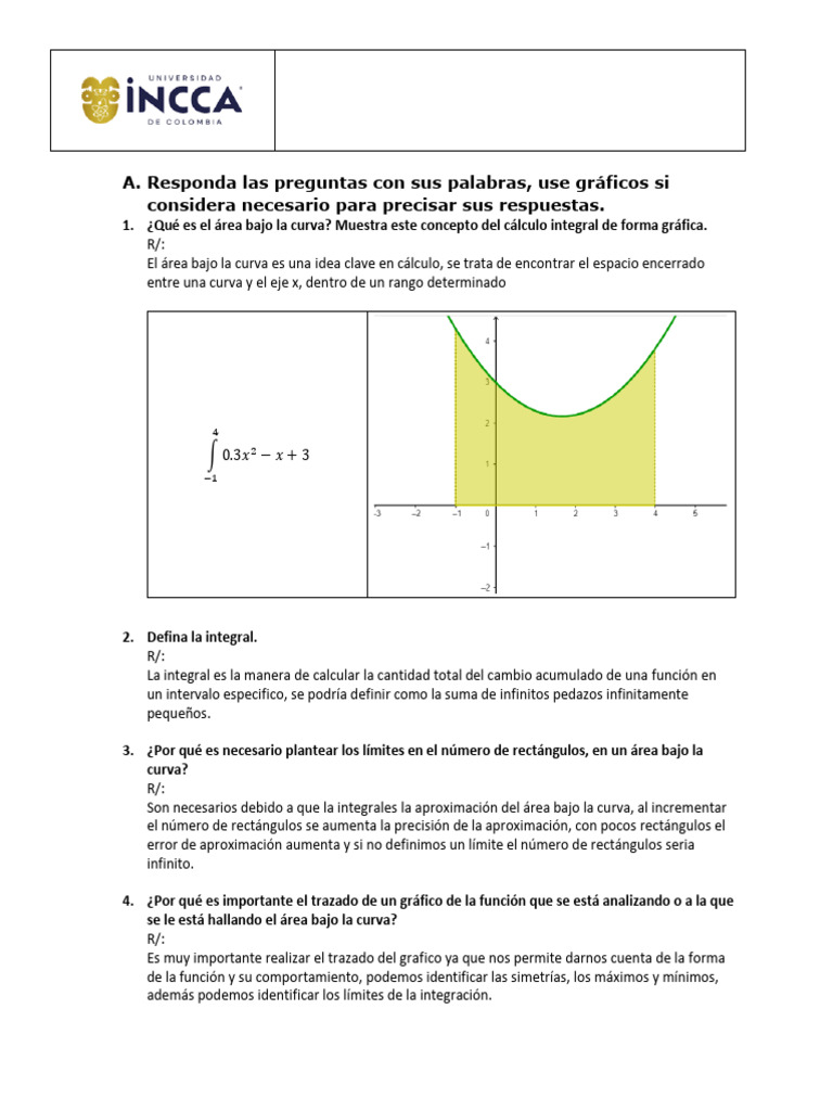 TALLER 1 y 2 Análisis Geométrico Entre Derivada y La Integral Por BUSTOS URREGO EDWIN DARIO | PDF
