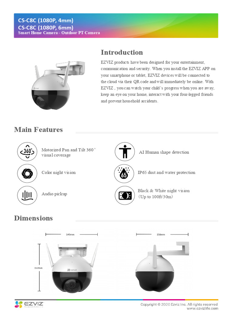 CS-C8C (1080P, 4mm) CS-C8C (1080P, 6mm) : Smart Home Camera - Outdoor ...