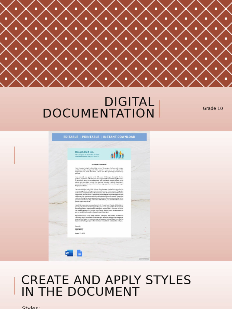 Digital Documentation-Grade 10 | PDF