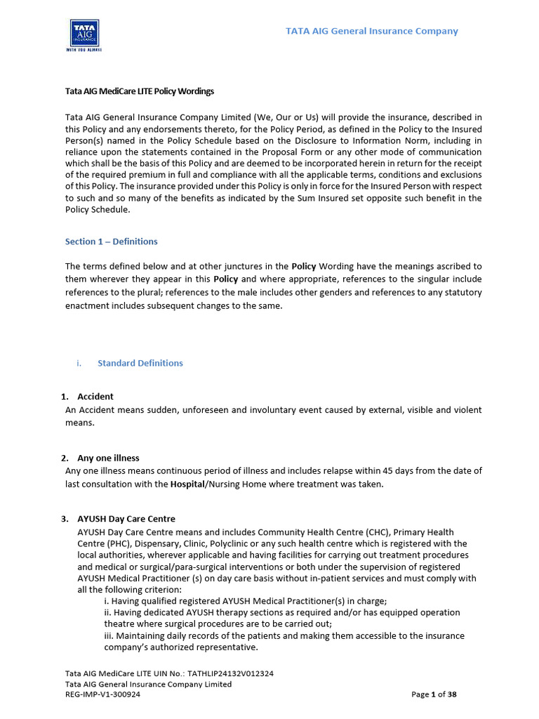 Policy Wordings | PDF