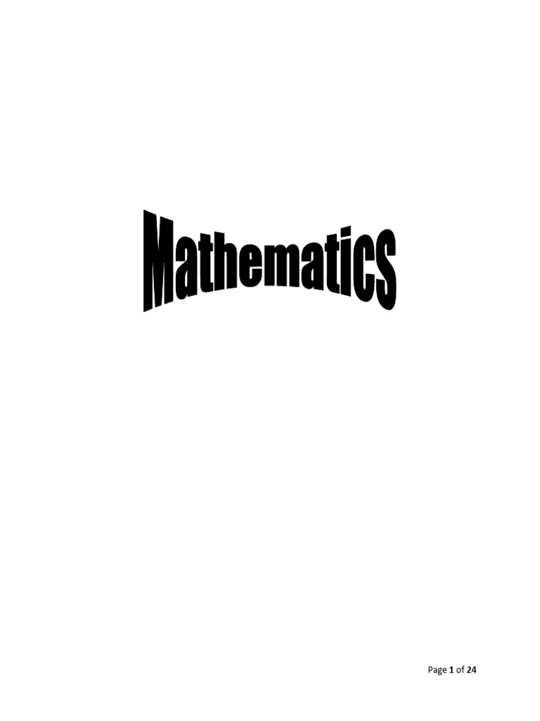 O Level Mathematics Formulae Booklet | PDF