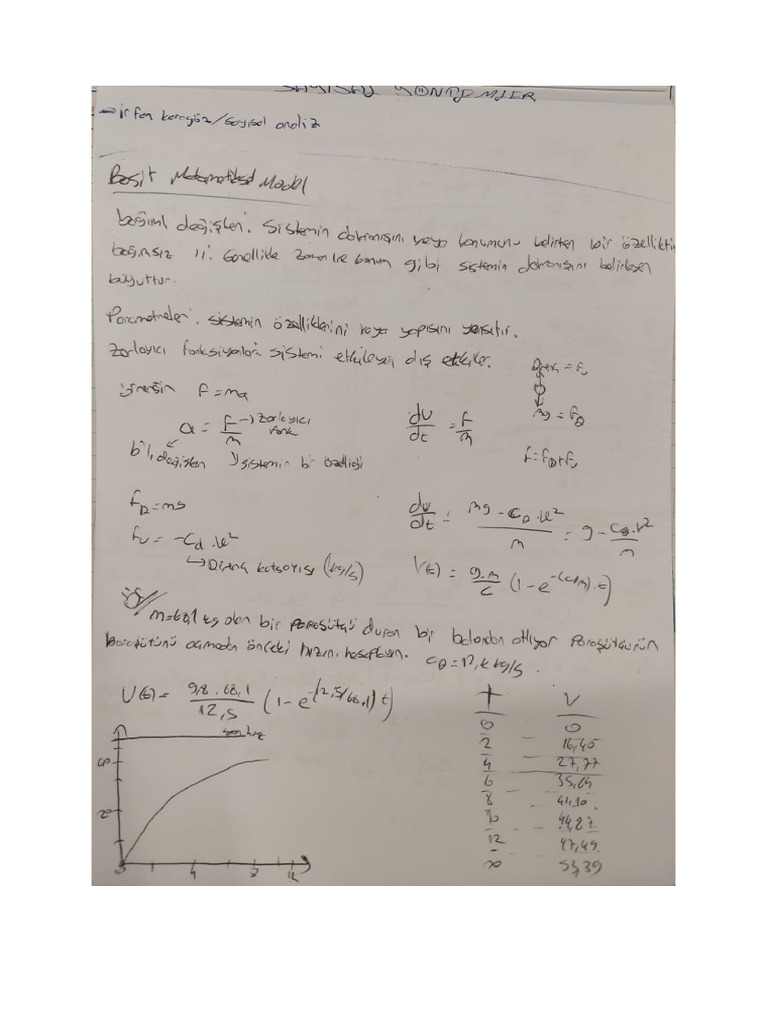 Basit Matematiksel Model | PDF