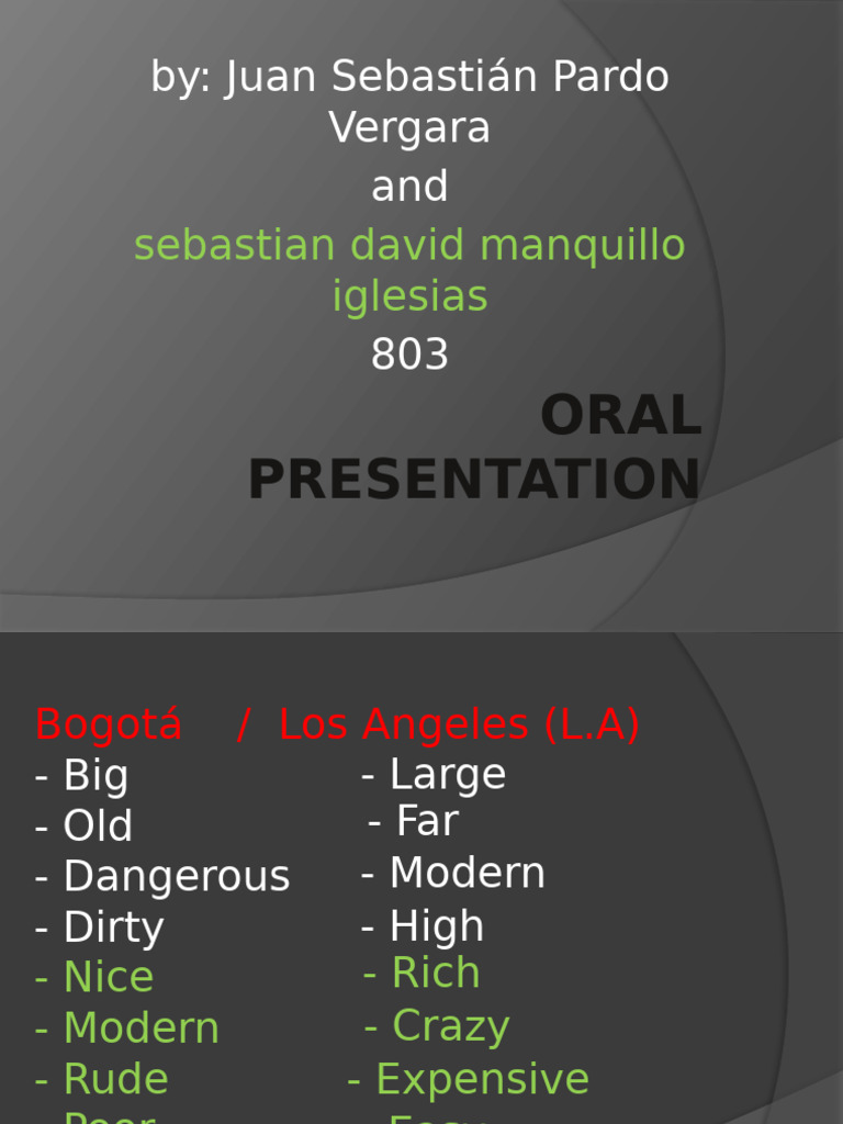 Oral Presentation 6 de Abril 2022 | PDF