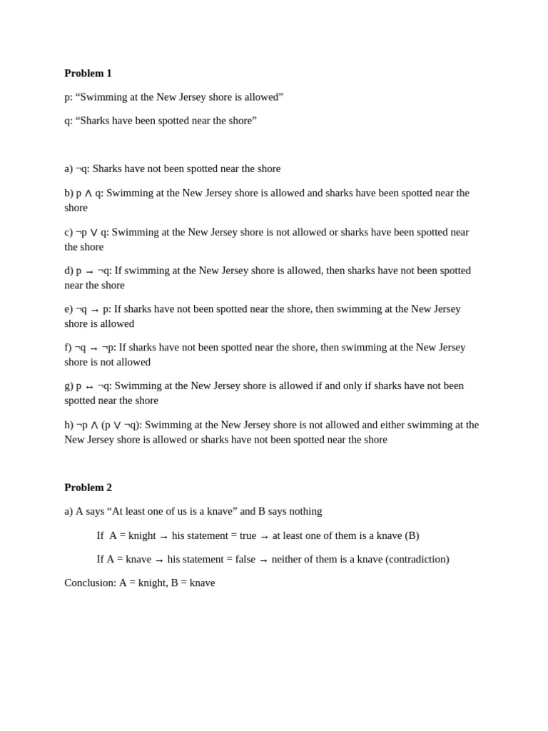 DMA - Tut Week 1 | PDF | Formalism (Deductive) | Logic