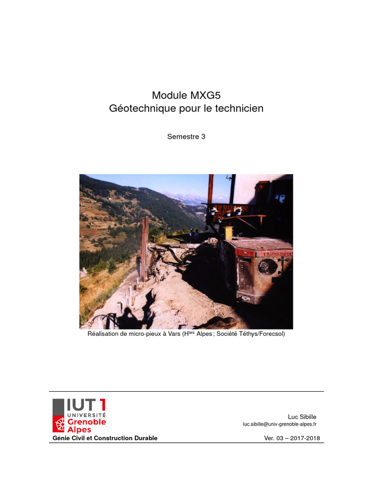 Géotechnique Pour Le Technicien | PDF