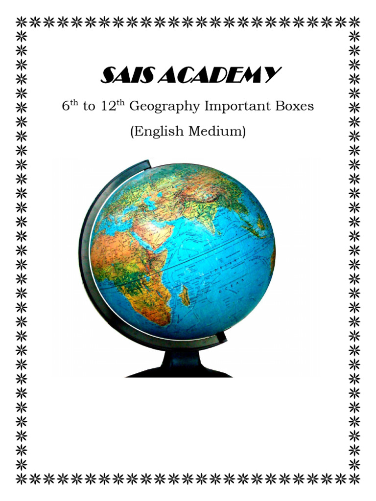 Geography - Important Boxes English | PDF