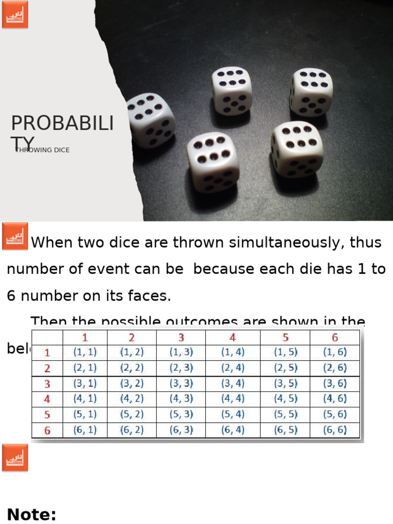 Probability - Throwing Dice | PDF