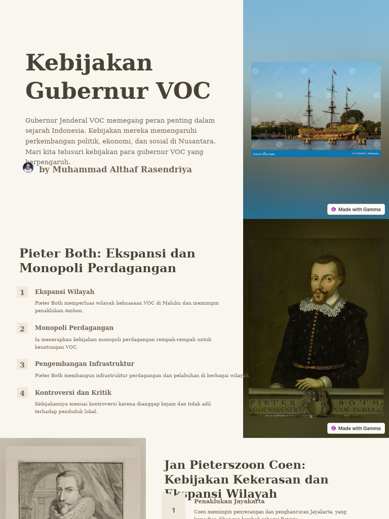 Kebijakan Gubernur VOC | PDF