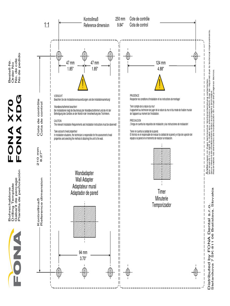 FONA X70-XDG Dima Installazione | PDF