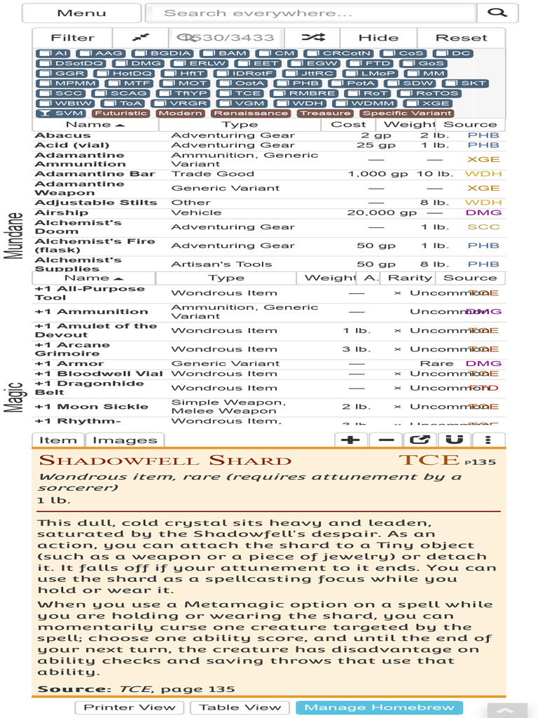 Shadowfell Shard - 5etools | PDF