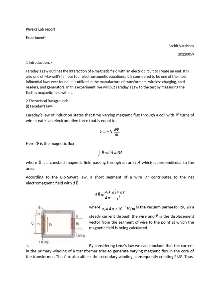 Final Physics Lab Report | PDF