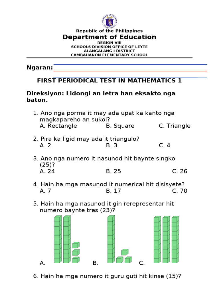 Q1-Math 1 | PDF