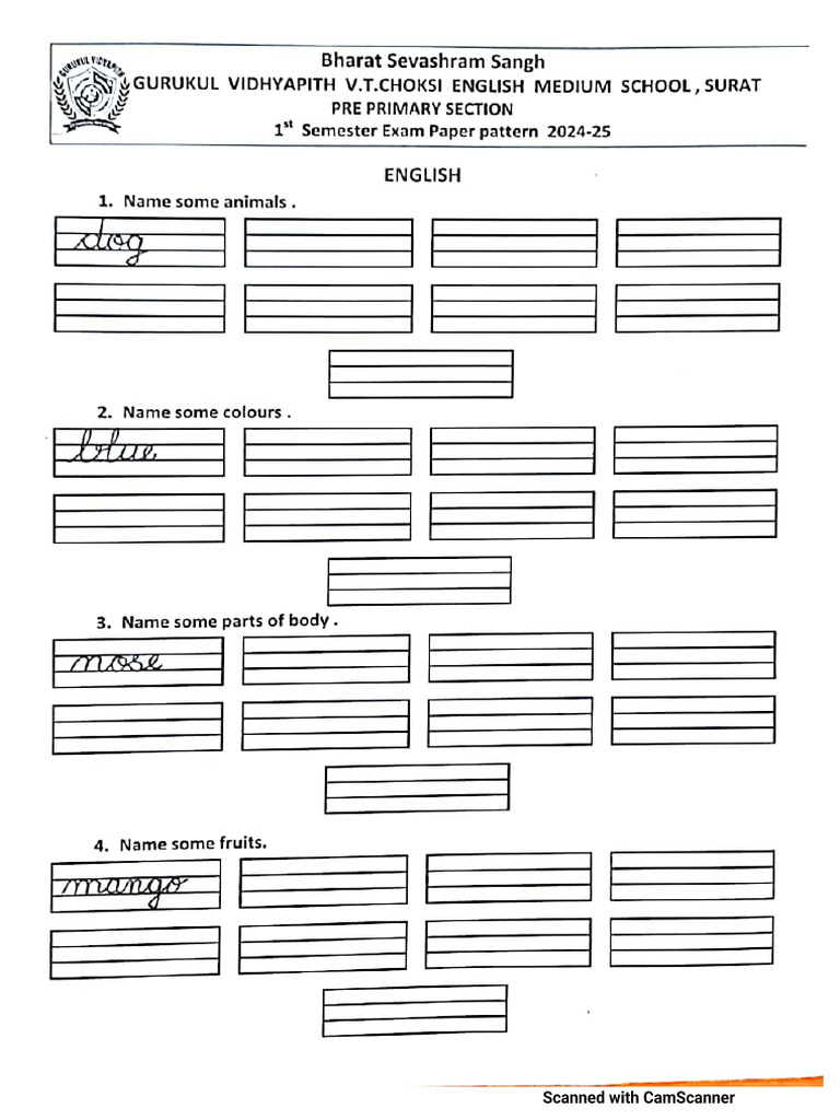 1st Semester English Exam Paper Pattern 24-25 | PDF