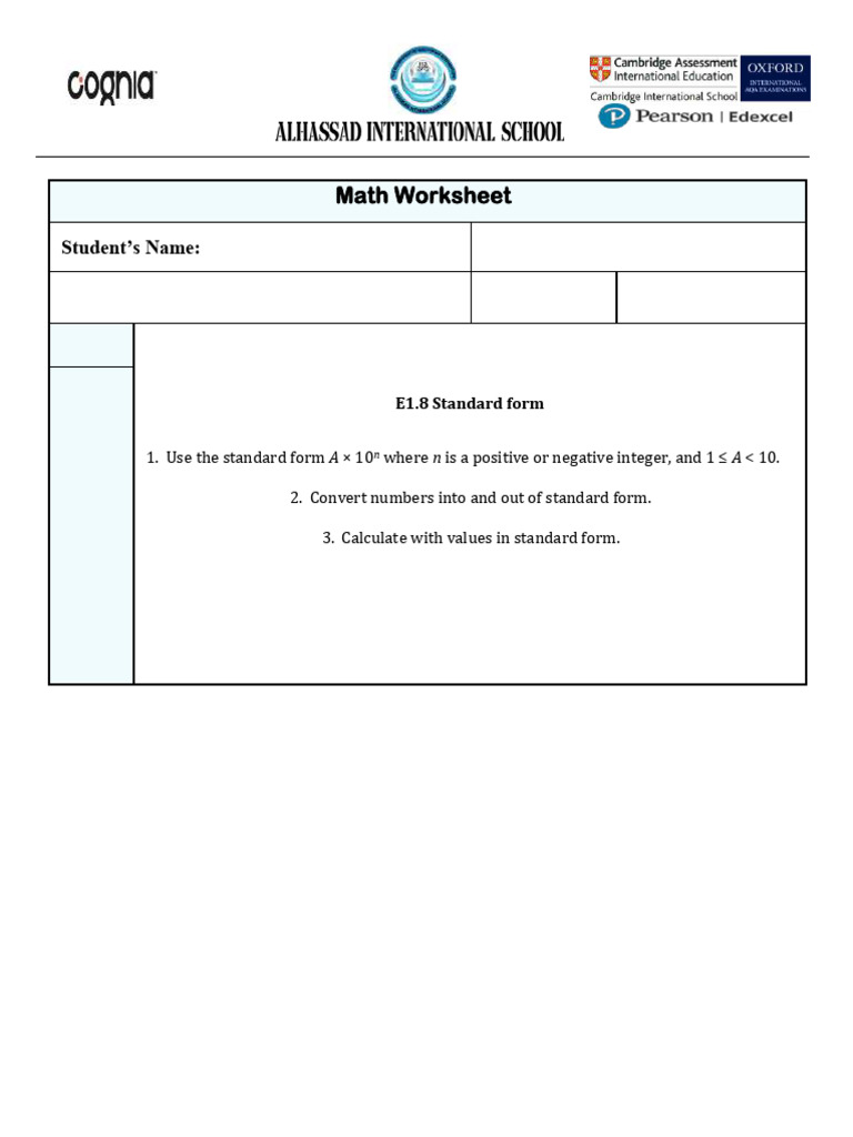 HW-Standard Form | PDF