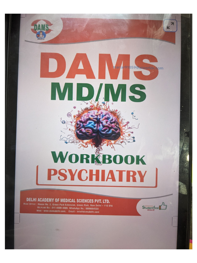 Dams Psychiatry Live Class Workbook | PDF