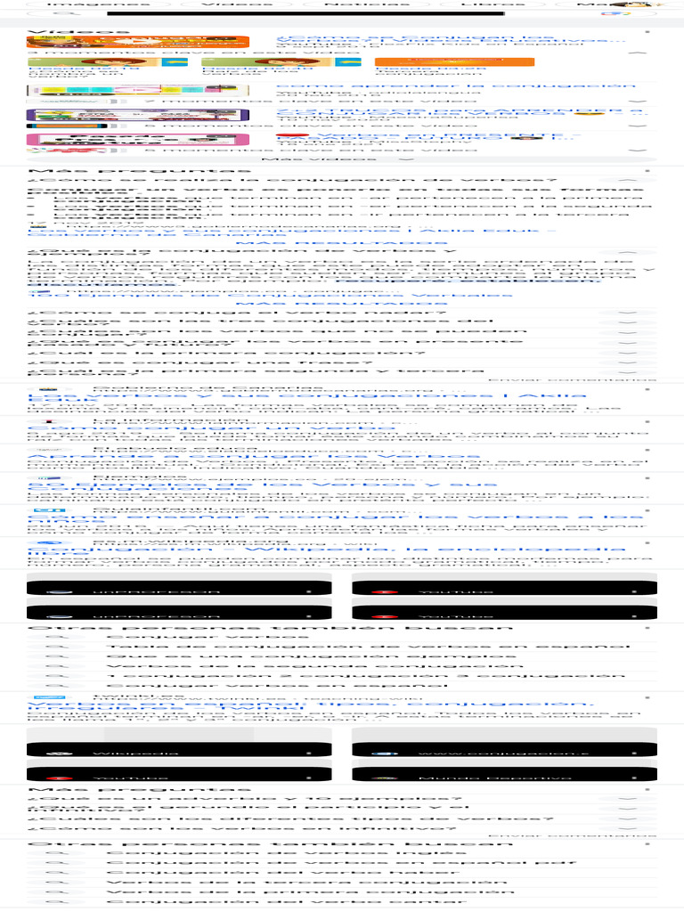 Como Se Hace La Conjugacion de Un Verbo - Buscar Con Google | PDF