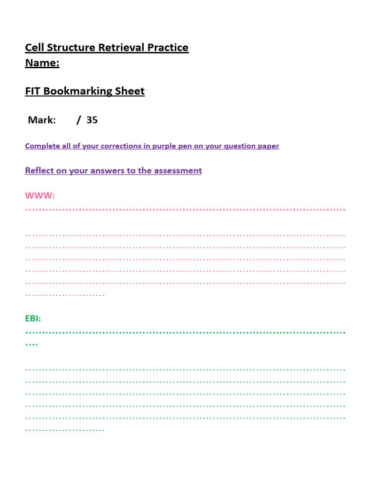 3A - Cell Structure QP | PDF