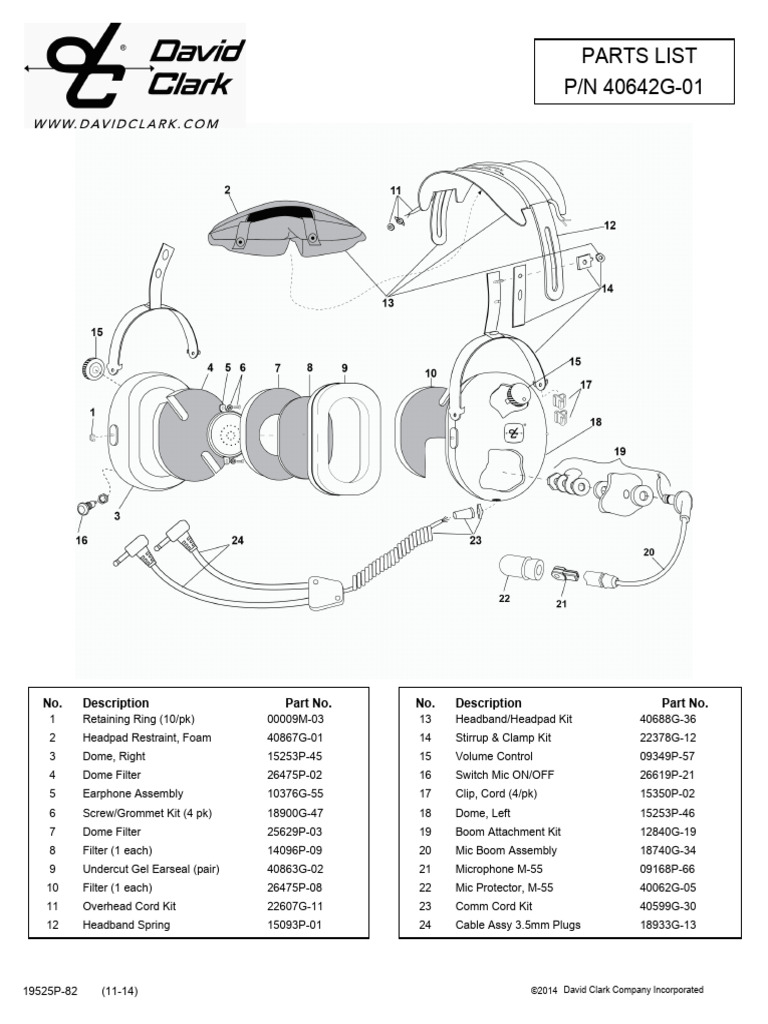 David Clark Headset Schematic | PDF