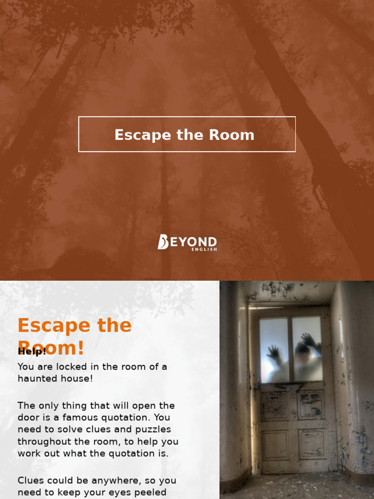 Escape The Room PowerPoint | PDF